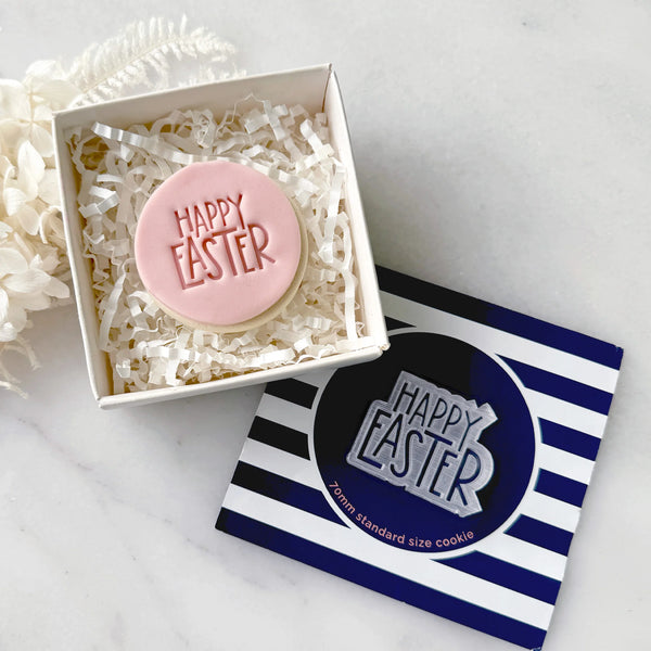 Happy Easter Caps 60mm Embosser (Little Biskut) | Cake Decorating Central