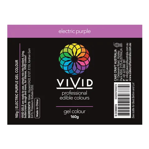 VIVID Electric Purple Gel Colour 160g | Cake Decorating Central