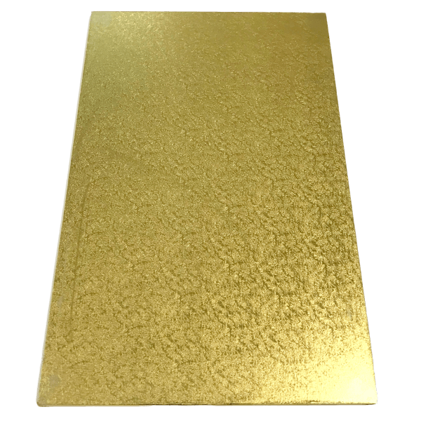 RECTANGLE 16IN X 24IN GOLD MDF BOARD | Cake Decorating Central