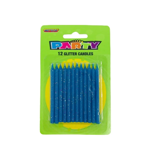 Glitter Candles BLUE | Cake Decorating Central