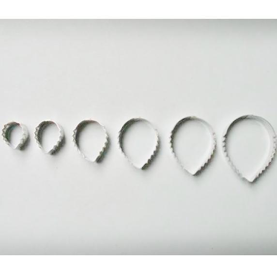 ROSE LEAF PETAL DOUBLE SIDED 6pce fondant cutter set | Cake Decorating ...