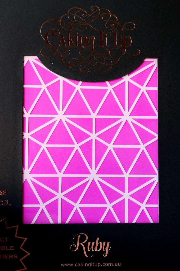 Caking It Up RUBY Cake Stencil | Cake Decorating Central