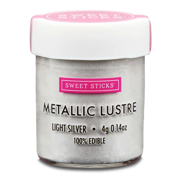 Edible Metallic Lustre Dust LIGHT SILVER | Cake Decorating Central